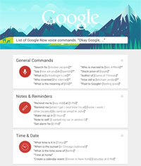 Infographic gives you a list of 60 must-know Google Now commands