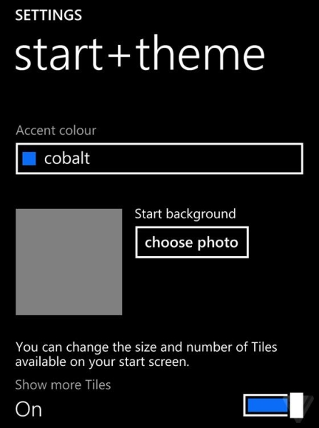 Leaked screenshots show Windows Phone 8.1 Start Screen backgrounds